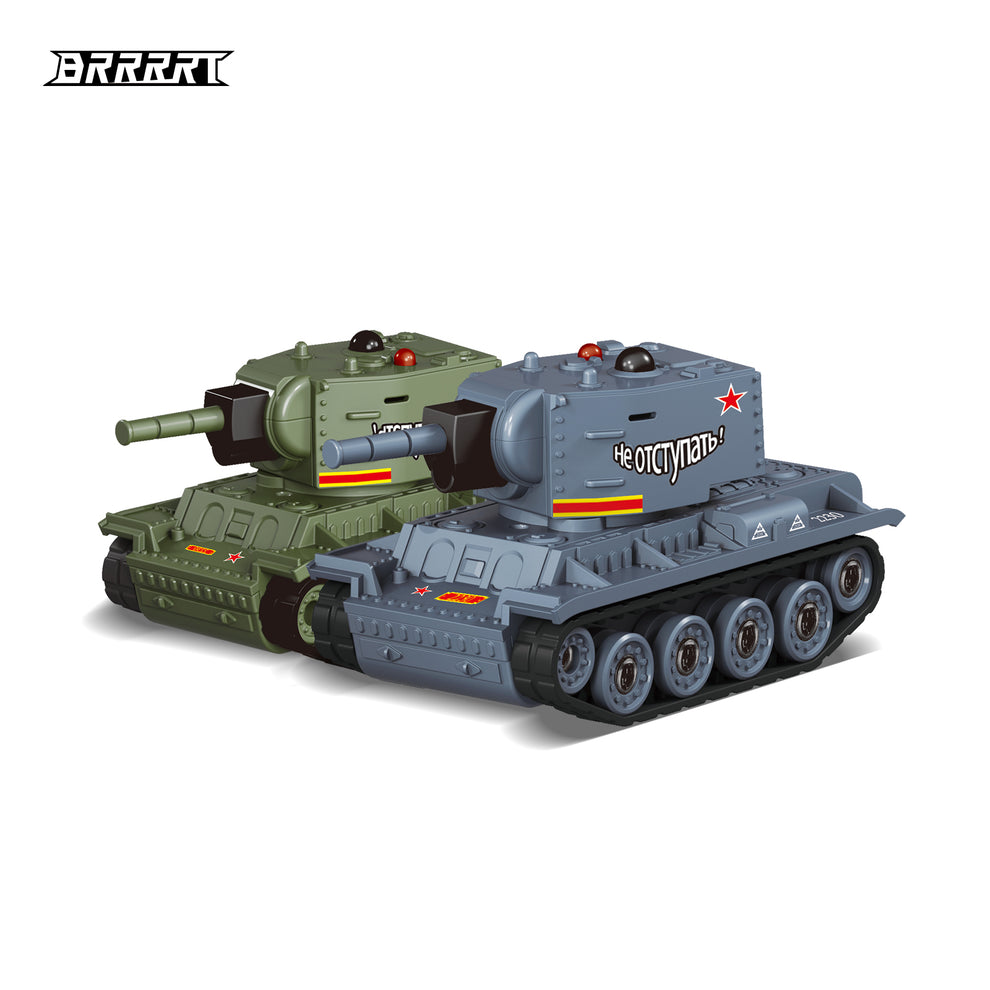 1/64 Mini RC Tank with Infrared Combat and Rotating Turret – BRRRRT